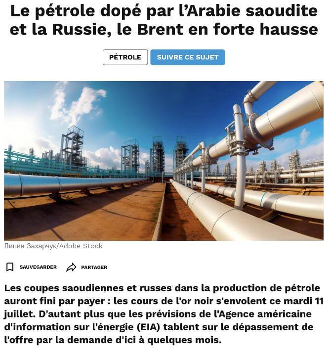 Pétrole: vers une pénurie mondiale dès le mois d’Août
